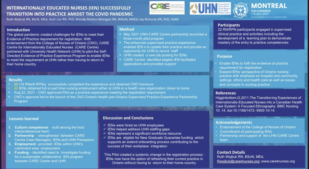 CARE Centre shared insights in supporting IENs at the largest ...