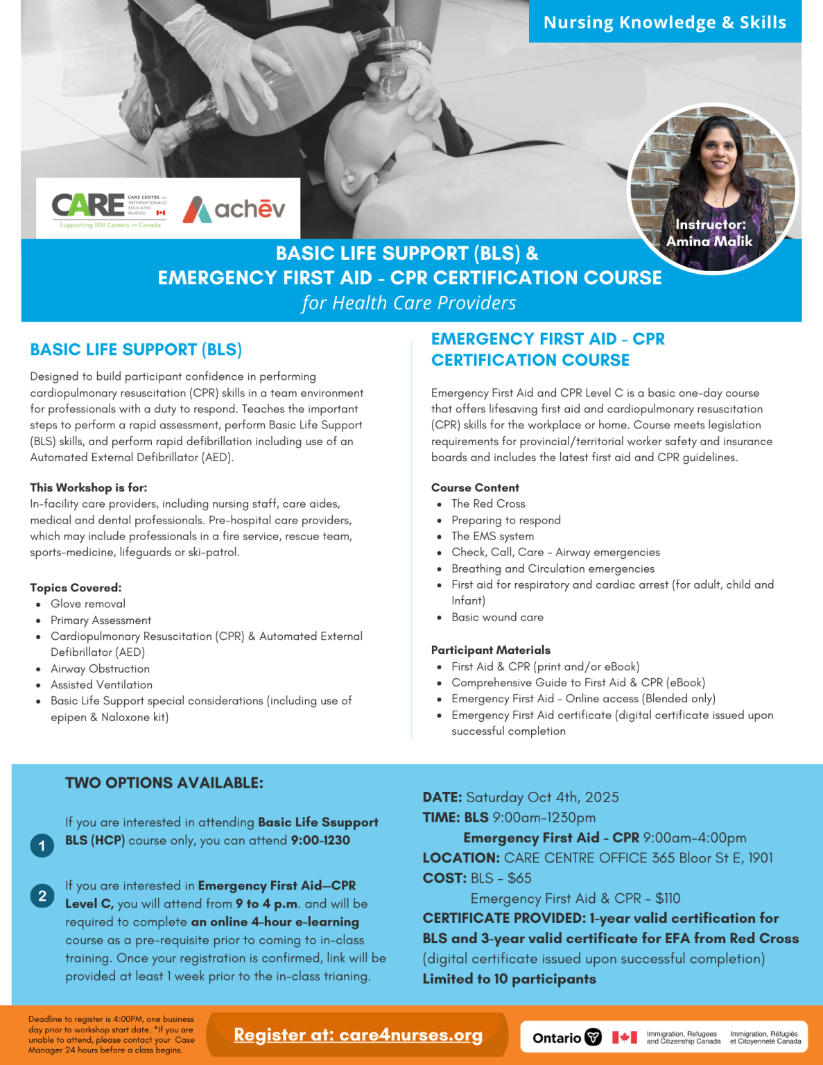 Basic Life Support and Emergency First Aid CPR Certification Course ...